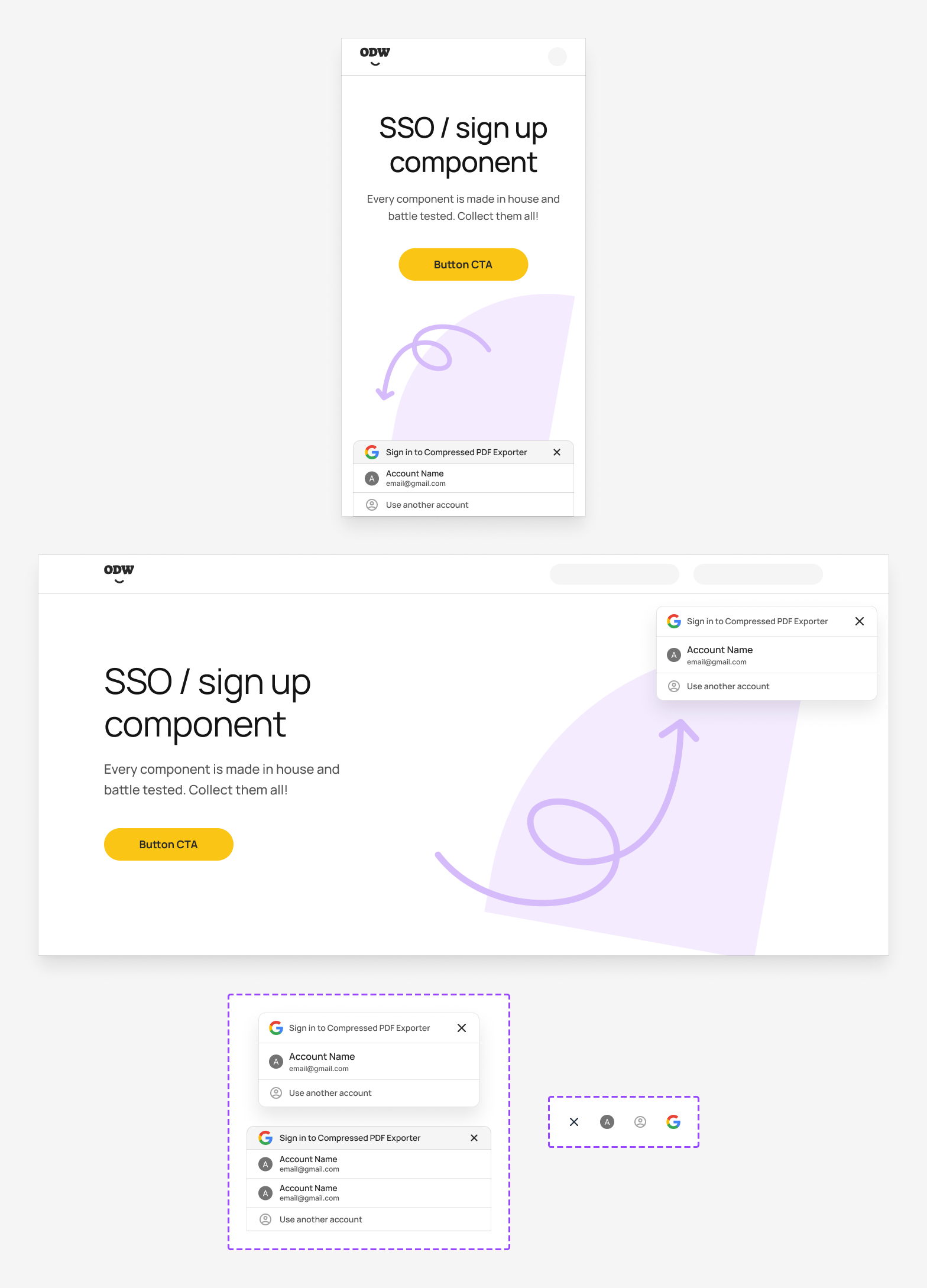 Figma Rounded Button, UI Component | Component Collector Design System